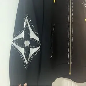 Louis Vuitton | Jackets & Coats | Louis Vuitton Black Monogram Flower ...